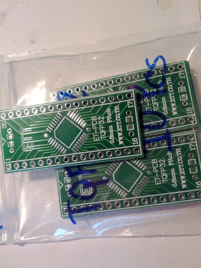 Ytmonterad Arduino Uno med TQFP32 adapter